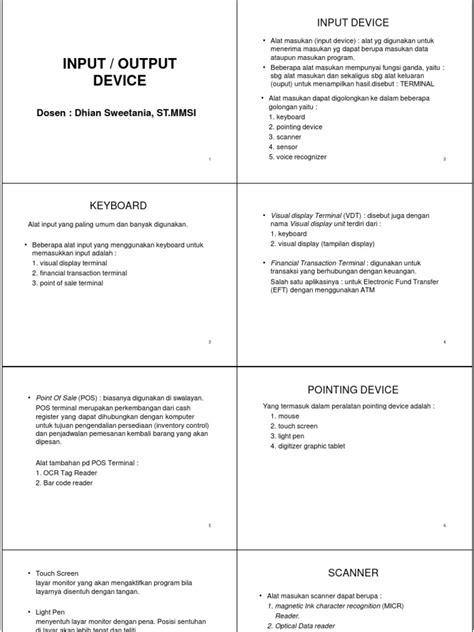 Inputandoutput Device Pdf