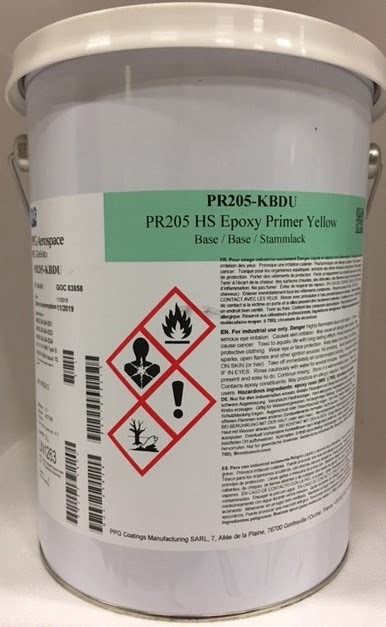 Secoa B V Nl Nl Ppg Pr205 Hs Epoxy Primer Yellow
