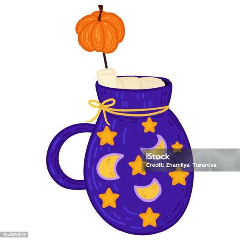 귀엽고 소름 끼치는 할로윈 벡터 클립 아트와 손으로 그린 스타일의 만화 머그잔의 일러스트레이션 인사말 카드 파티 초대장 포스터 스티커 핀 스크랩북 아이콘에 적합합니다 10