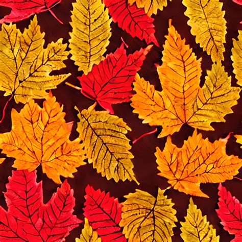 Autumn Leaves Embroidered Pattern · Creative Fabrica