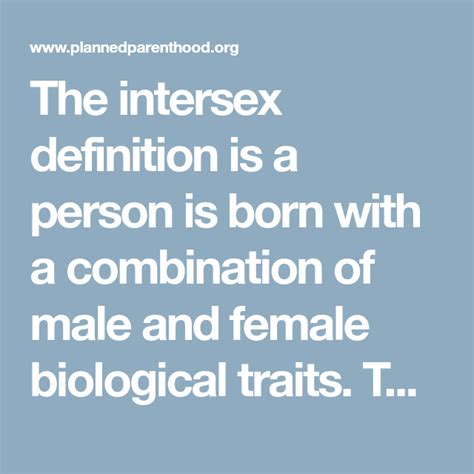 The Intersex Definition Is A Person Is Born With A Combination Of Male The Intersex Definition Is A Person Is Born With A Combination Of Male