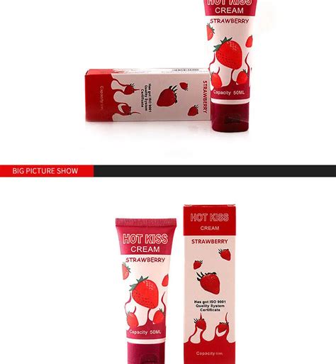 Hot Kiss Lubricant Cream Strawberry Cream Sex Lube Body Massage Oil
