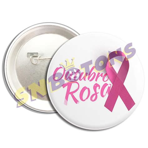 Botons Bottons Broche Outubro Rosa laço CS0016 Elo7