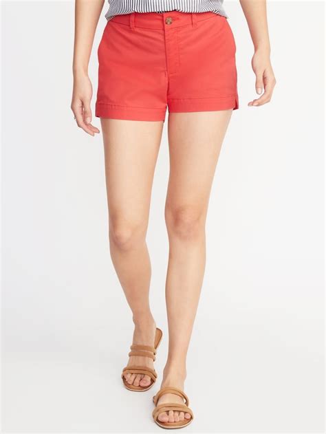 Mid Rise Twill Everyday Shorts For Women 3 12 Inch Inseam Old Navy