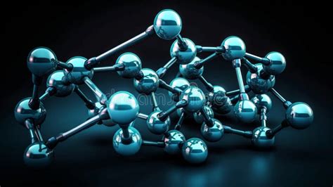 3d Molecule Model In A Scientific Setting A Captivating Science Background Stock Illustration