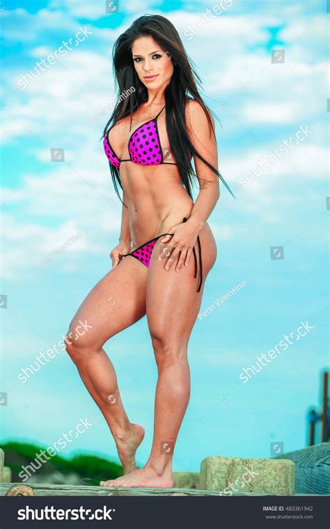 Sexy Female Swimsuit Model Foto Stok Shutterstock