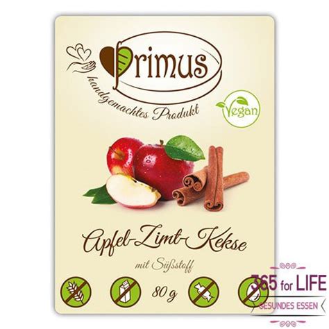 Primus Apfel Zimt Kekse Mit Süßstoff 80 G