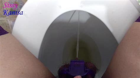 Sisk Piss Through Tiny Purple Chastity Cage