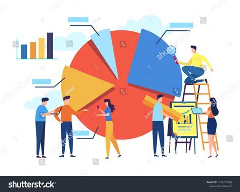Data Analysis Design Concept Analysts Working Stock Vector Royalty