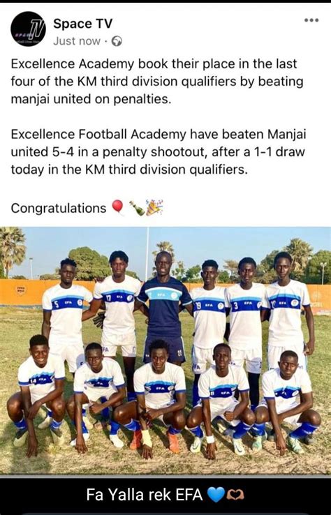 Ebrima Secka On Linkedin Congratulations Again Boys We Have Won Our 4th Game In The Ongoing 3rd