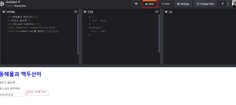 웹 에디터 코드 미리보기 코드삽입 사이트 codepen Beomjus Blog