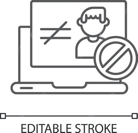 Unauthorized Access Linear Icon Authorization Website Design Vector Authorization Website