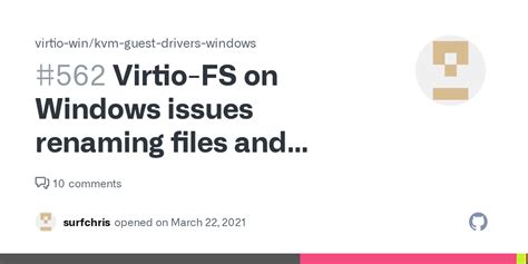 Virtio Fs On Windows Issues Renaming Files And Folders · Issue 562