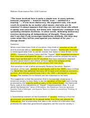 Midterm Examination Pols Summer Docx Midterm Examination Pols Summer The Issue