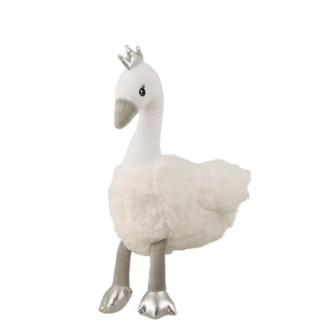 J Line Figuur Zwaan Pluche Wit Grijs Zilver L Kopen Shop Bij FonQ