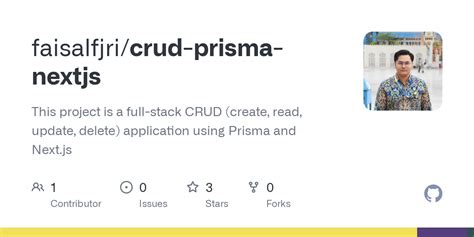 Github Faisalfjricrud Prisma Nextjs This Project Is A Full Stack