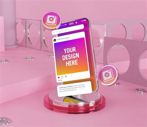 premium psd 3d buttons on smartphone device
