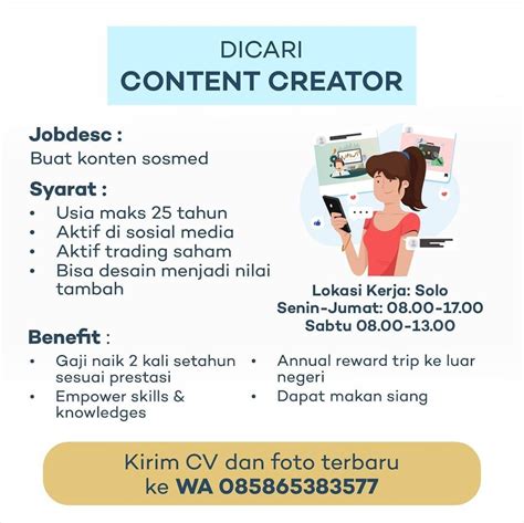 Lowongan Kerja Content Creator Trading Di Solo Info Loker Solo