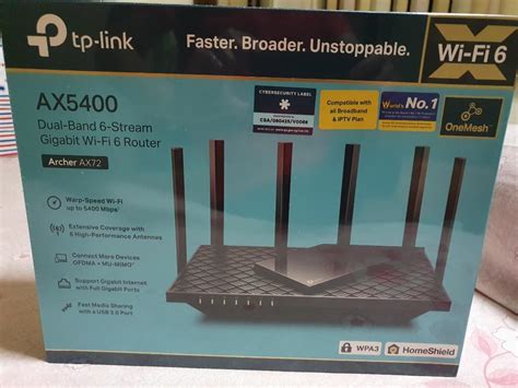 TP Link AX5400 WiFi 6 Router Archer AX73 Computers Tech Parts Accessories Networking On