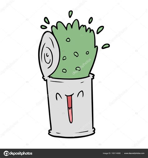 Cartoon Happy Exploding Soup Can Stock Vector By ©lineartestpilot 193114080