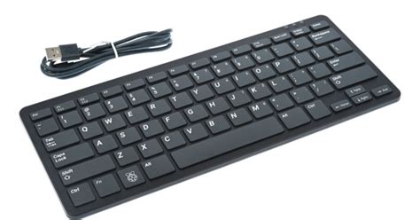 Raspberry Pi Keyboard US Layout Grey Black Kiwi Electronics