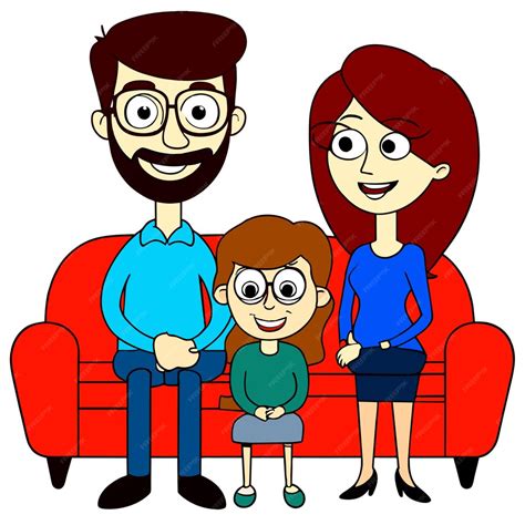 Internationale Dag Van De Gezinnen Ouder Scène Met De Hand Getekend Platte Stijlvolle Cartoon