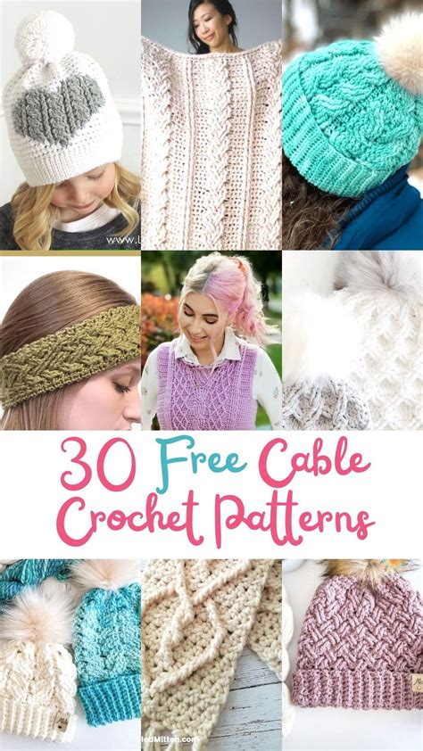 30 Beautiful Free Crochet Cable Stitch Patterns To Die For Crochet