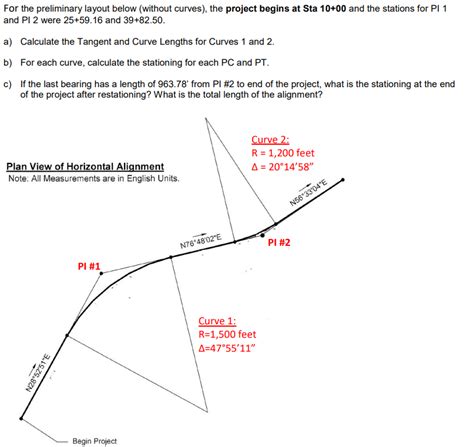 Solved For The Preliminary Layout Below Without Curves