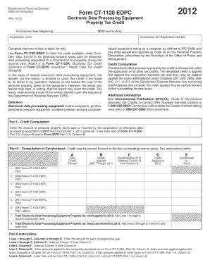 Form CT 1120 EDPC 2012 Formupack Fill And Sign Printable Template Online