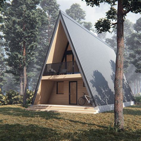 27x10 Modern Cabin Architectural Plans Inspire Uplift A Frame