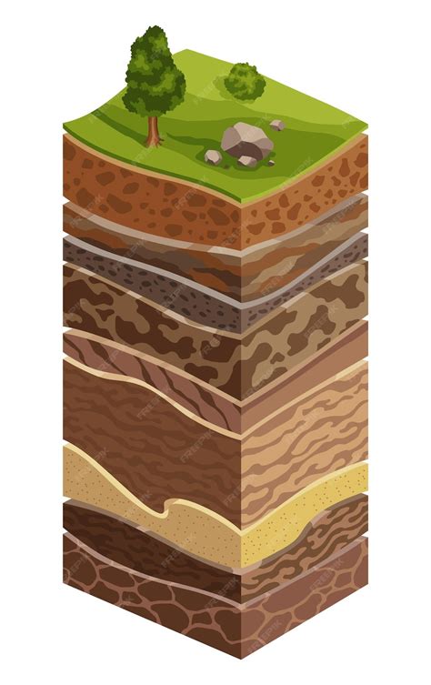 Premium Vector Showing Soil Layers Of Earth Cross Section Schematic