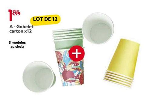 Promo Gobelet Carton X Chez Gifi Icatalogue Fr