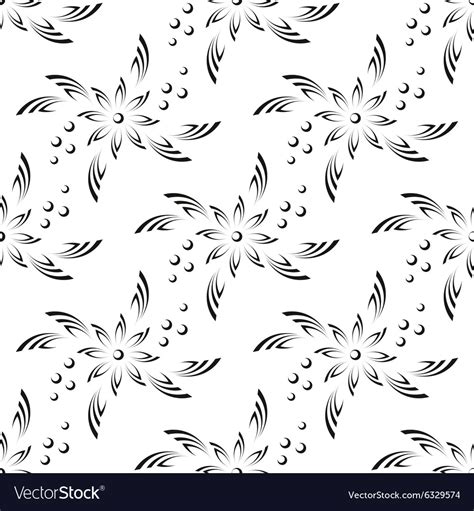 Abstract Flower Seamless Royalty Free Vector Image