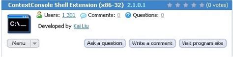 Contextconsole Shell Extension Download It Adds An Open Command