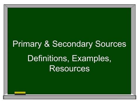 Primary And Secondary Sources Odp Secondary Education Education