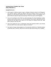 6 Docx INTERNATIONAL BUSINESS AND TRADE BSBA HRMOUMN 2 1 Assignment