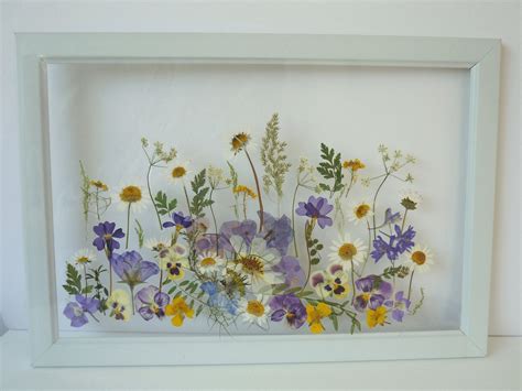 Pressed Flowers Art Dried Flowers Art Pressed Flower Decor Etsy