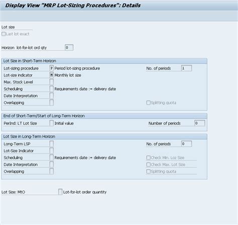Solved Lot Sizing SAP Community