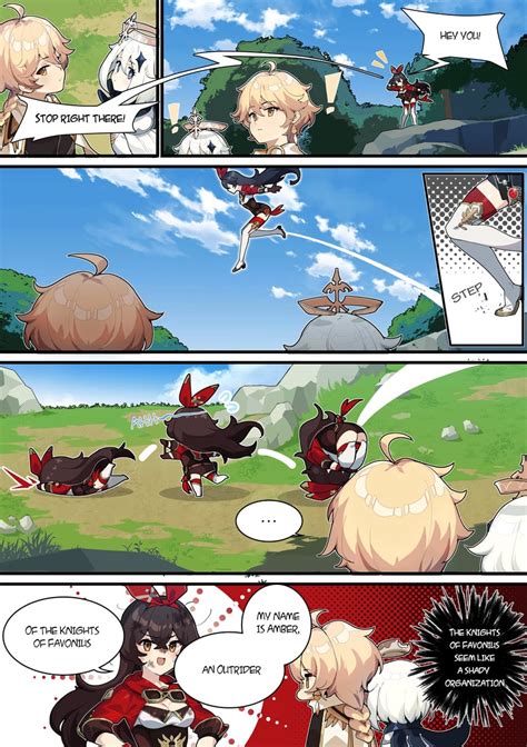 Aether Paimon And Amber Genshin Impact Danbooru