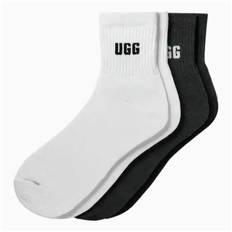 Ugg Womens Quinlin Logo Quarter Socks 2 Pairs