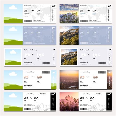 Editable Boarding Pass Template Boarding Pass Canva Template Etsy