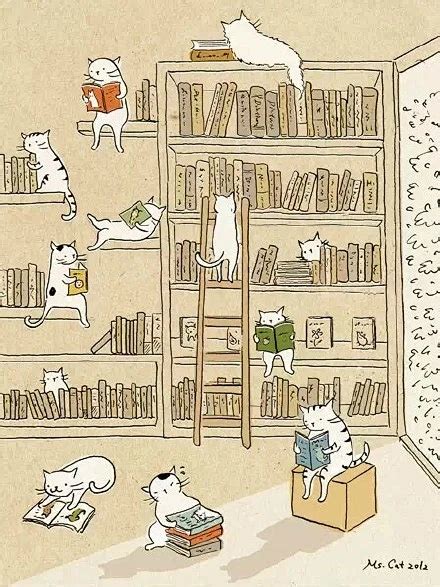 台湾插画师猫小姐的浮世绘风格猫咪插画。 花瓣网