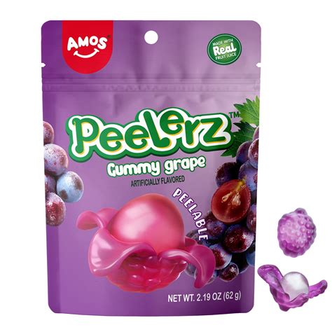 Amos Peelerz Gummies Peelable Mango Candy Resealable 2 19oz Bag Pack