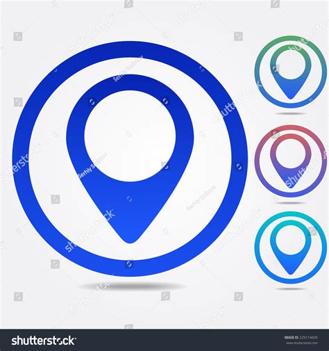 Colorful Map Markers Icon Stock Vector Royalty Free 229114435