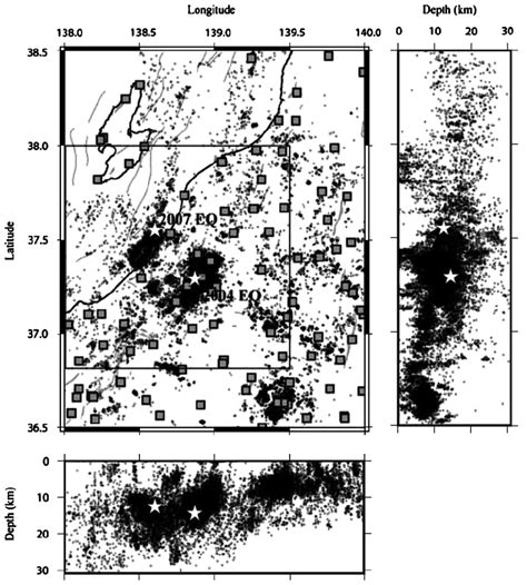 Three Dimensional Hypocenter Distributions Of The 14 666 Earthquakes