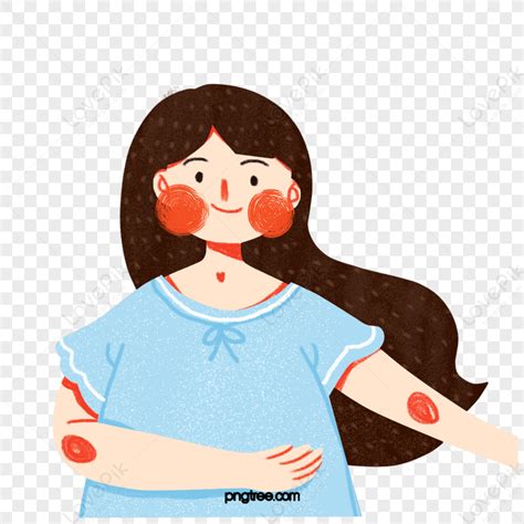 긴 머리 일러스트 웃는 소녀 장난감 디저트 삽화 Png 일러스트 무료 다운로드 Lovepik