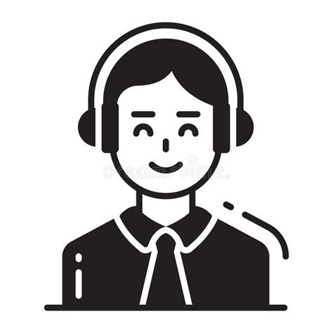 Customer Support Icon Single Avatar Vector Illustration Stock Vector Illustration Of Cute