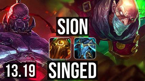 Sion Vs Singed Top 23m Mastery 417 800 Games Kr Grandmaster