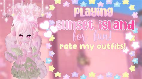 Playing Sunset Island For Fun Rate My Outfits Royale High Youtube