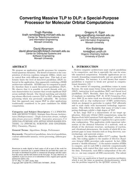 Pdf Converting Massive Tlp To Dlp A Special Purpose Processor For